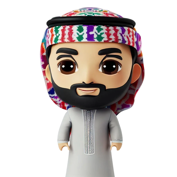 Cartoon series man custom bobblehead in arabian costume7 – Mydedor ...