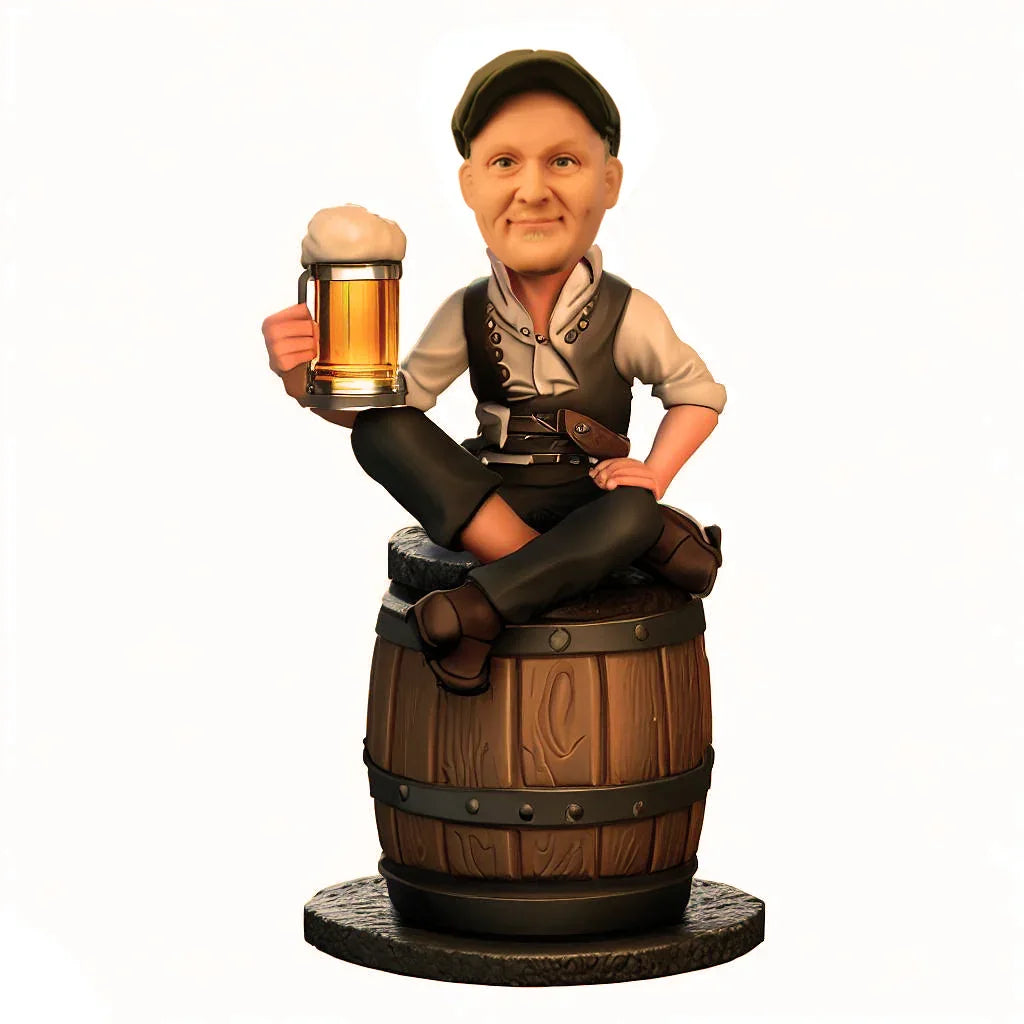 Oktoberfest drinking beer a man series 4 custom bobblehead doll ...