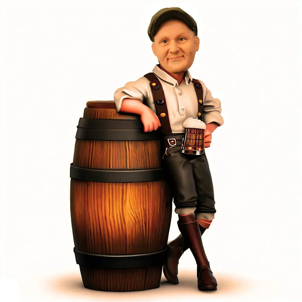 Oktoberfest drinking beer a man series 6 custom bobblehead dol ...