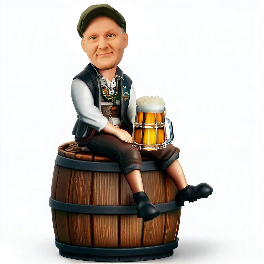 Oktoberfest drinking beer a man series 3 custom bobblehead doll ...