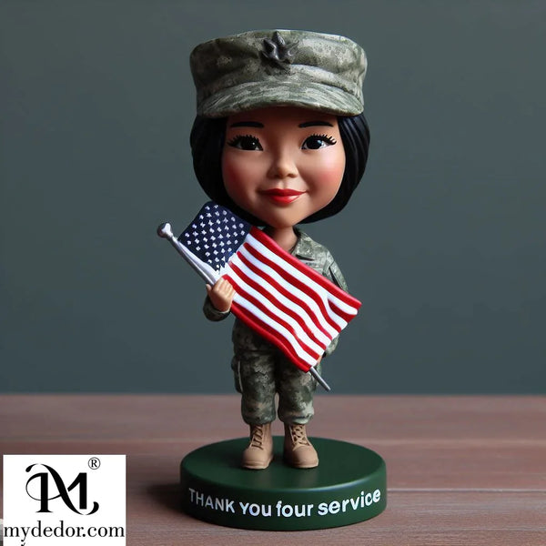 Customized bobblehead doll for Independence Day, engraved with text, c ...