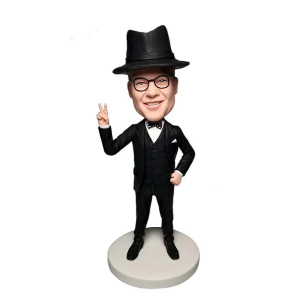 Black Suit BOBBLEHEAD – Mydedor Bobblehead and Custom gifts Shop